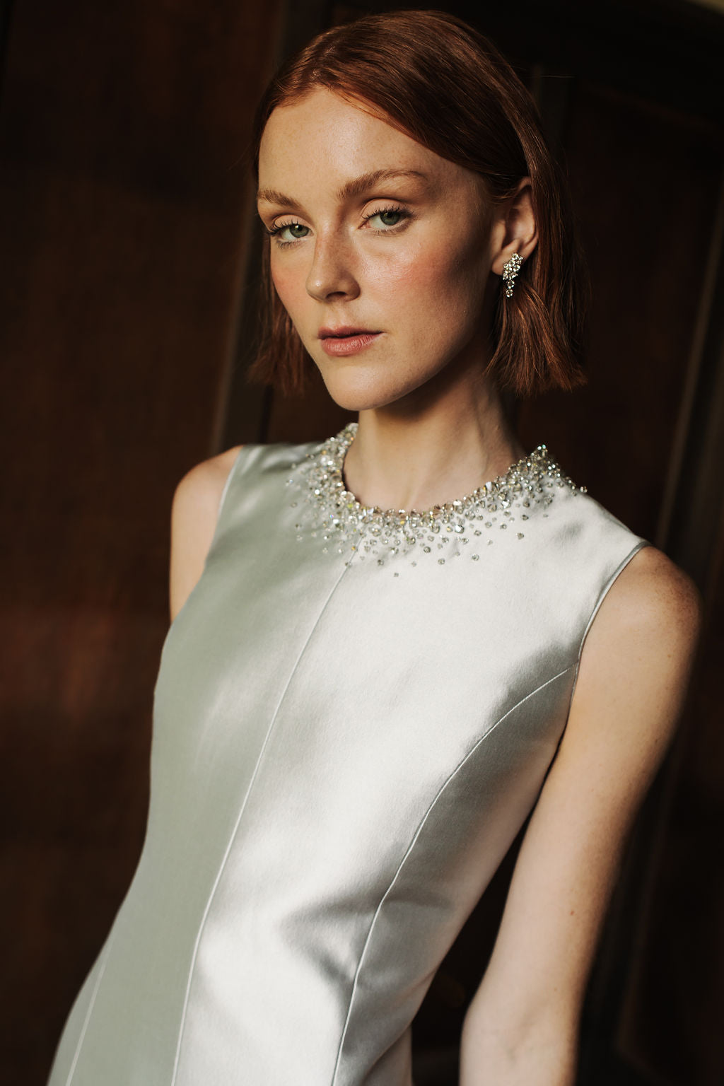 Serena Gown with Partial Gem Neckline – Catherine Regehr