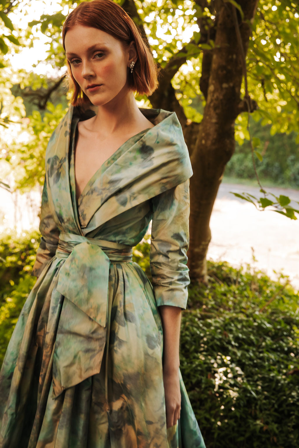 Floral Shawl Collar Gown – Catherine Regehr