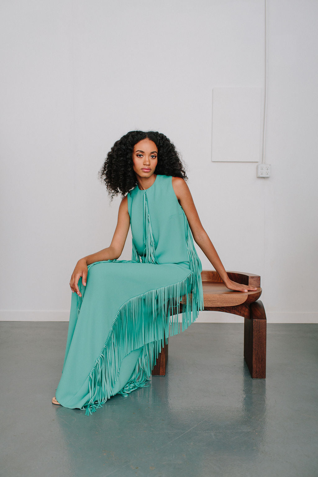 Jewel Neck Partial Fringe Sheath – Catherine Regehr