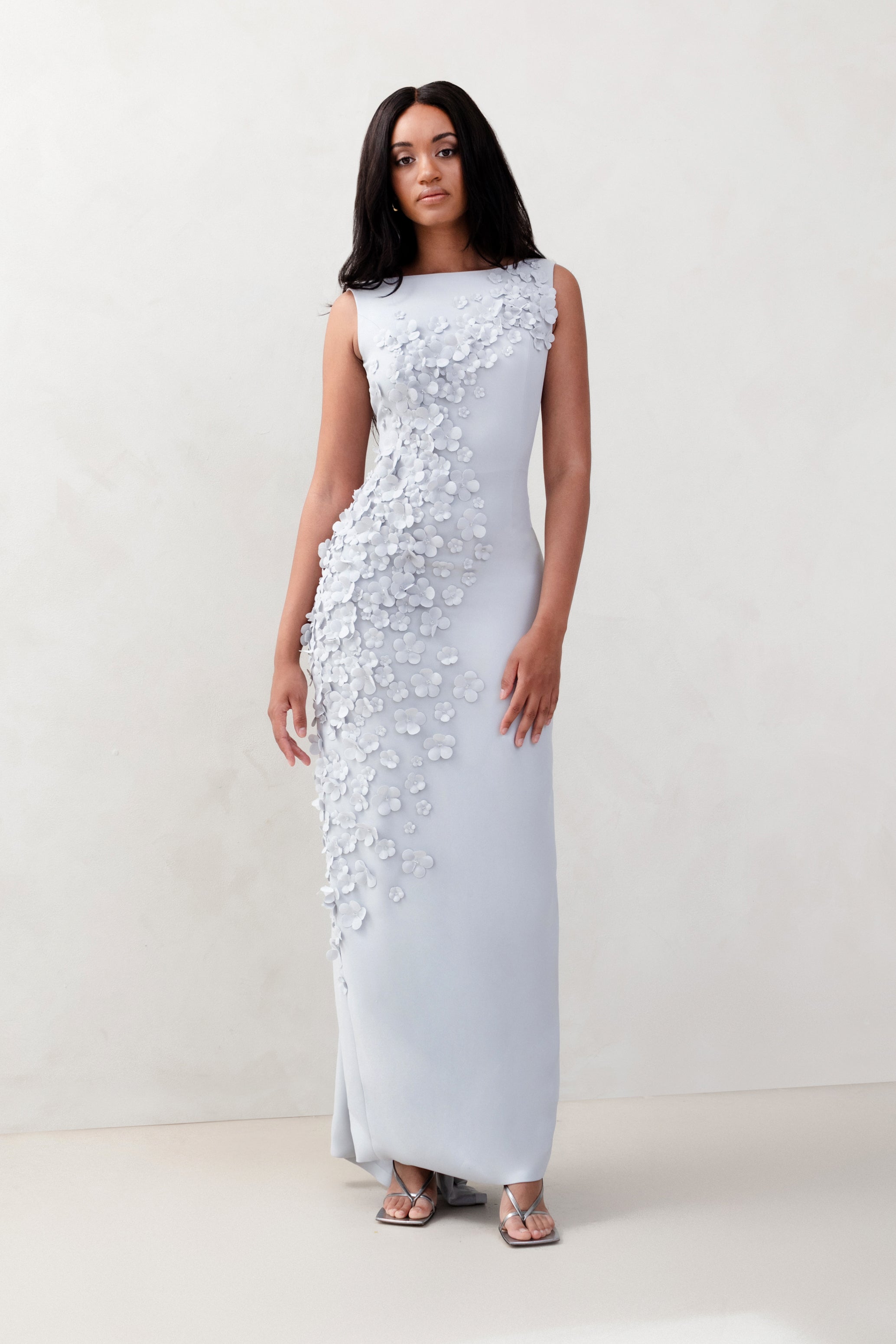 Back Drape Sheath with Apple Blossom Spray – Catherine Regehr